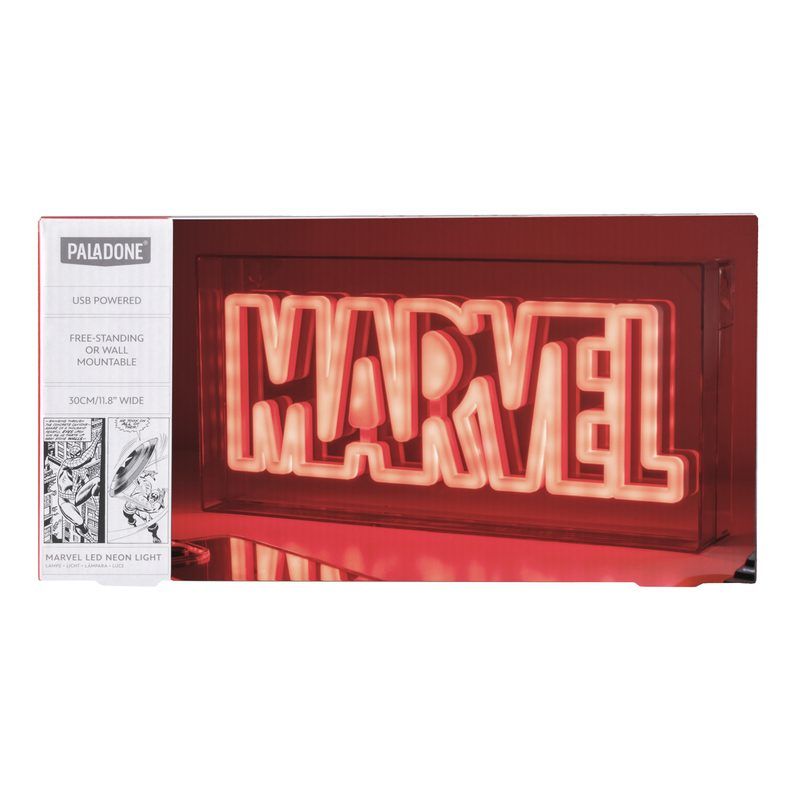 Marvel Red LED Neon Logo Light - Homeware - Paladone Trade