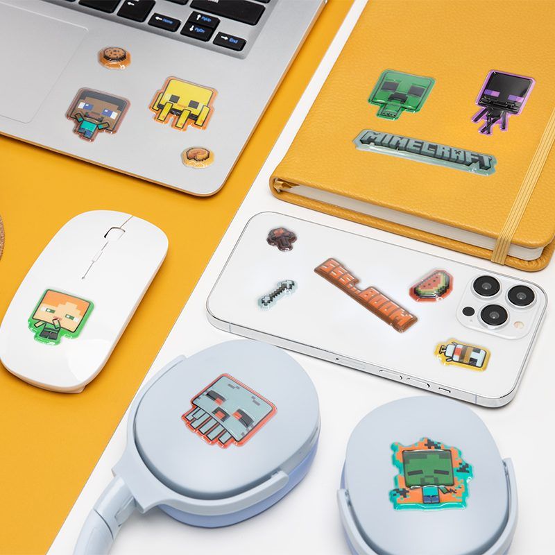 Minecraft Puffy 3D Gadget Decal Stickers - Paladone Trade