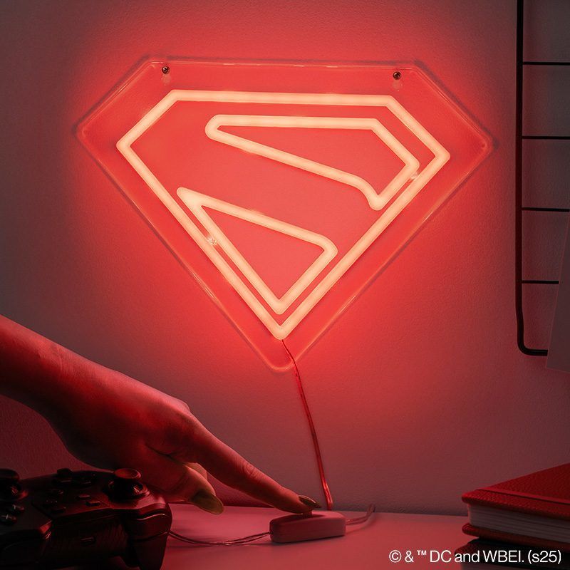 Superman Logo Wall Mountable LED Neon Light - Paladone Trade